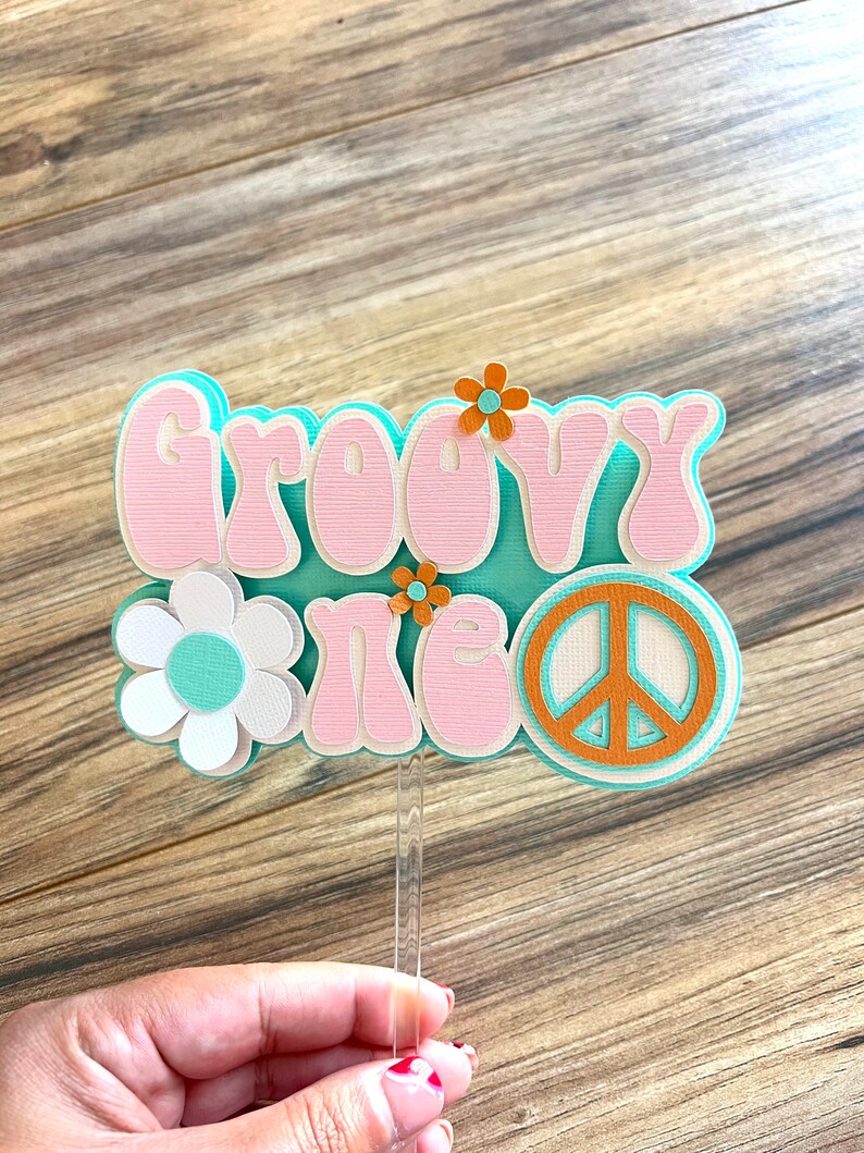 Groovy One Cake Topper / First Birthday Cake Topper / Groovy - Etsy