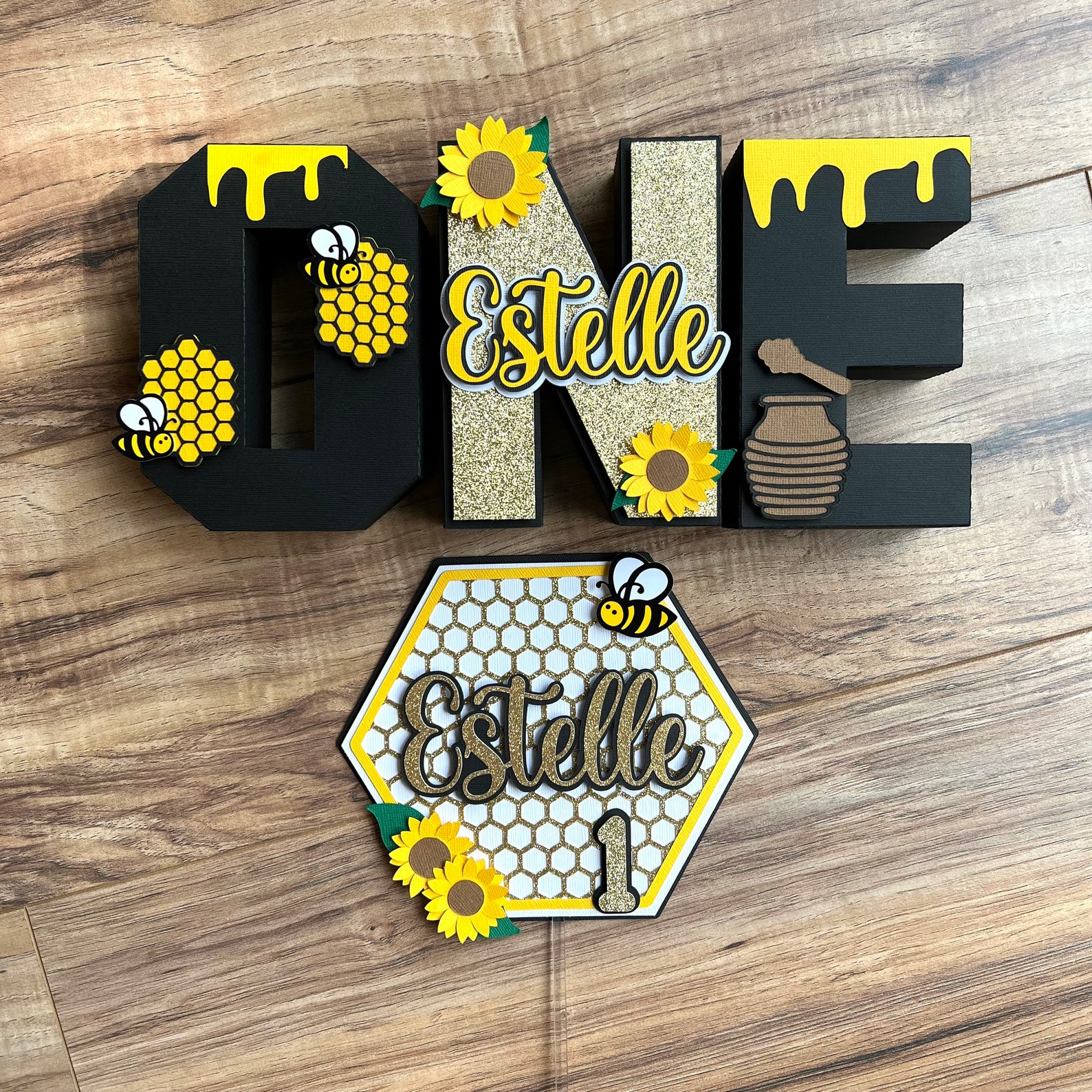 Honey Bee 3D Letters / Honey Comb Party Decorations / Honey Bee ...