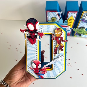 Spidey & Friends 3D Letter, Custom Party Decor - Etsy