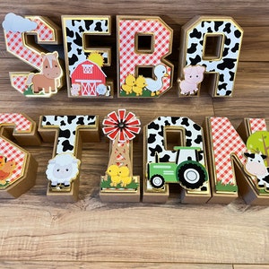 Farm 3D Letters / Farm Party Decorations / Farm Theme Birthday Party ...