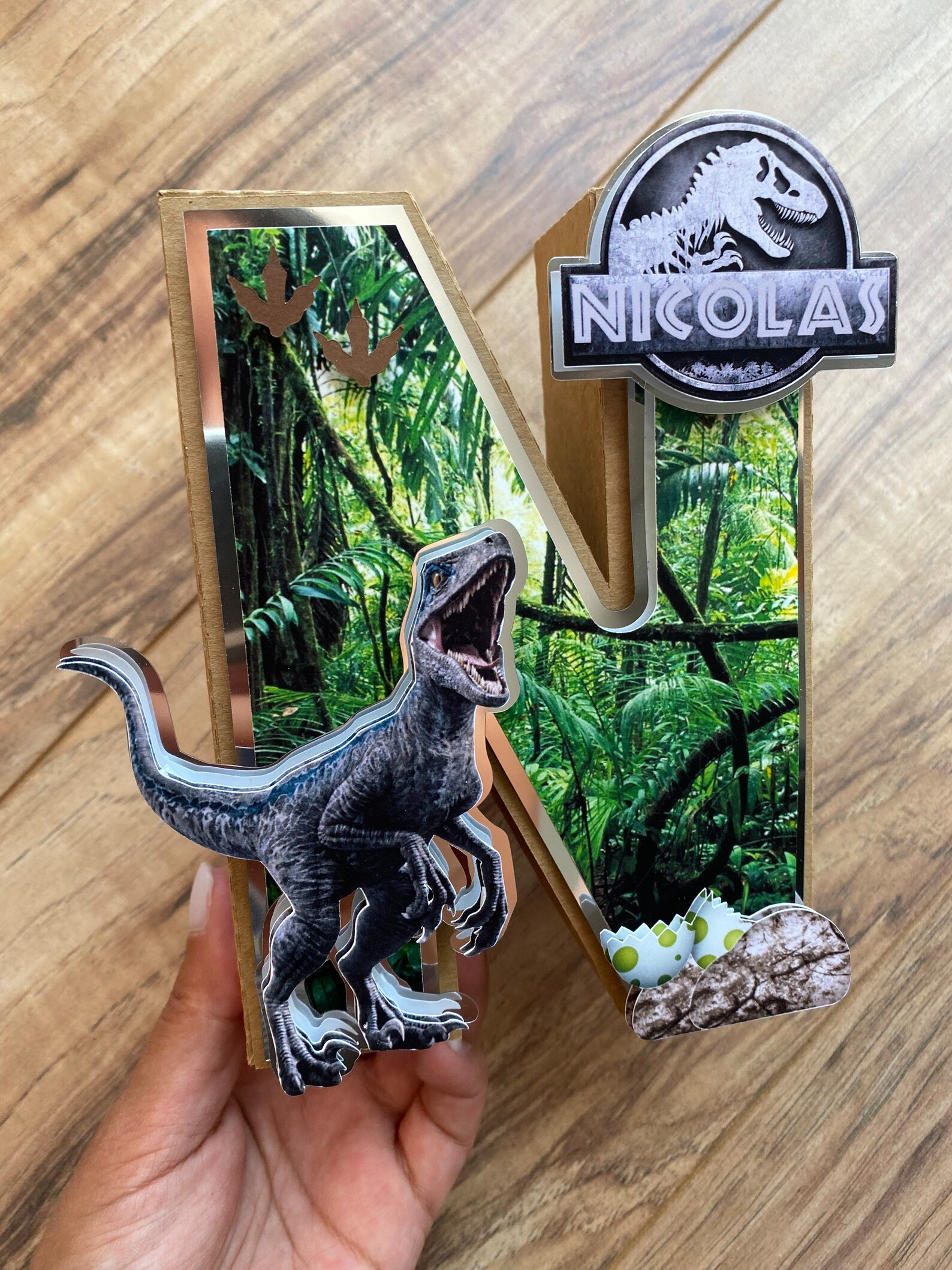 Jurassic World 3D Letters / Jurassic World Party Decorations / Jurassic ...