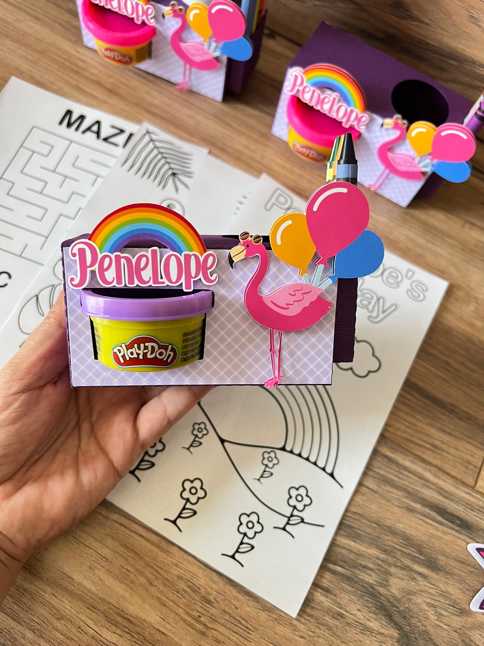 Flamingo Play-doh Box / Flamingo Coloring Box / Flamingo Decoration ...