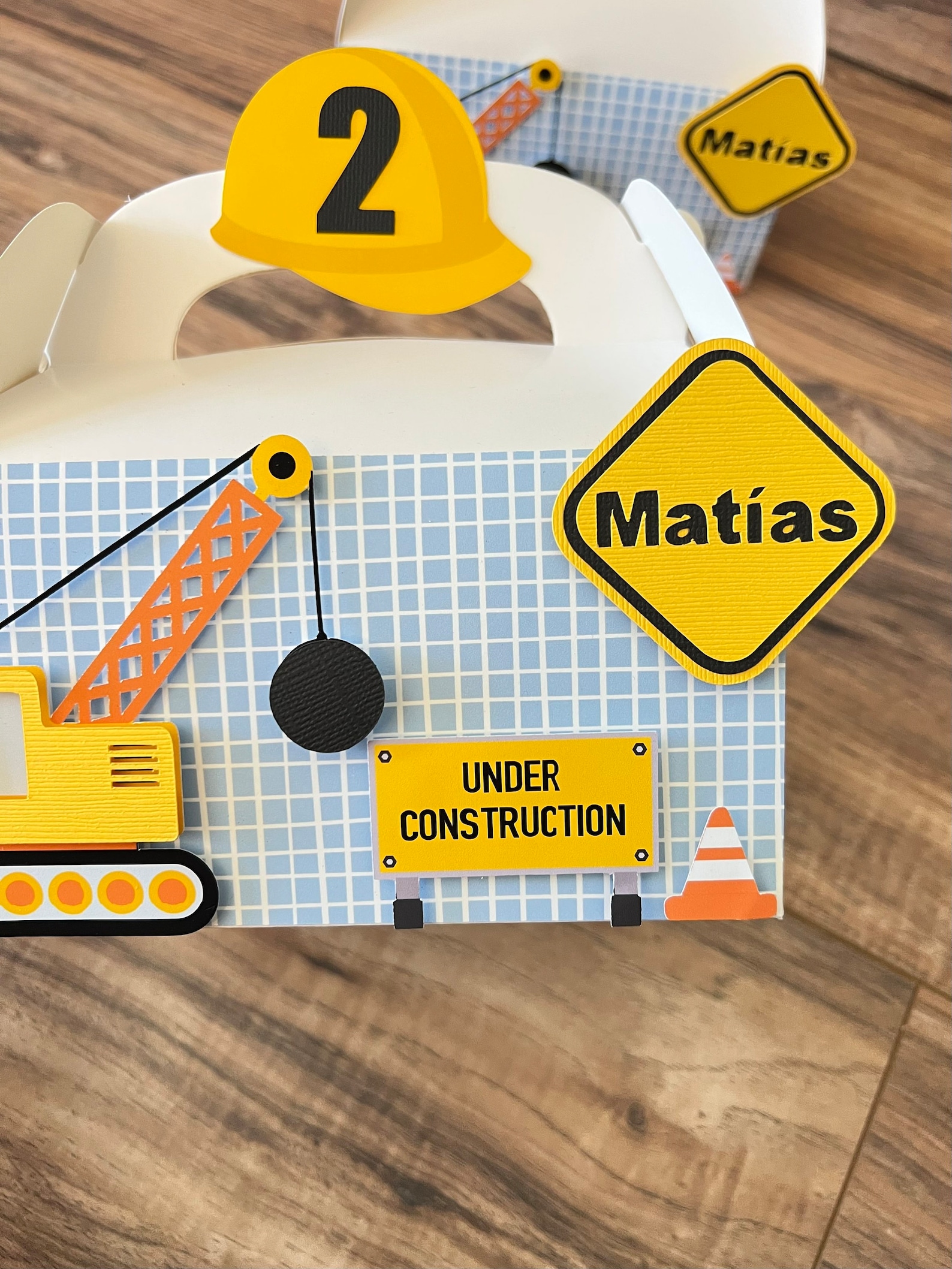 Construction Gable Box / Construction Theme Favor Box / - Etsy