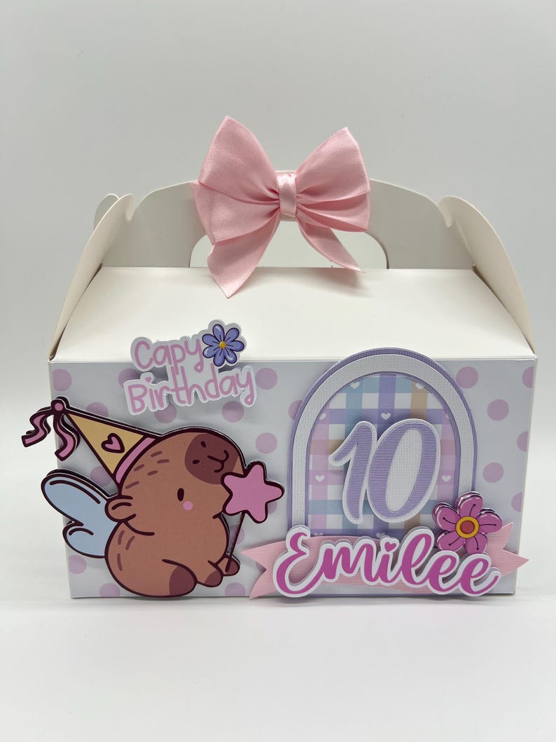 Personalized Capybara Birthday Gable Box: Party Favor - Etsy