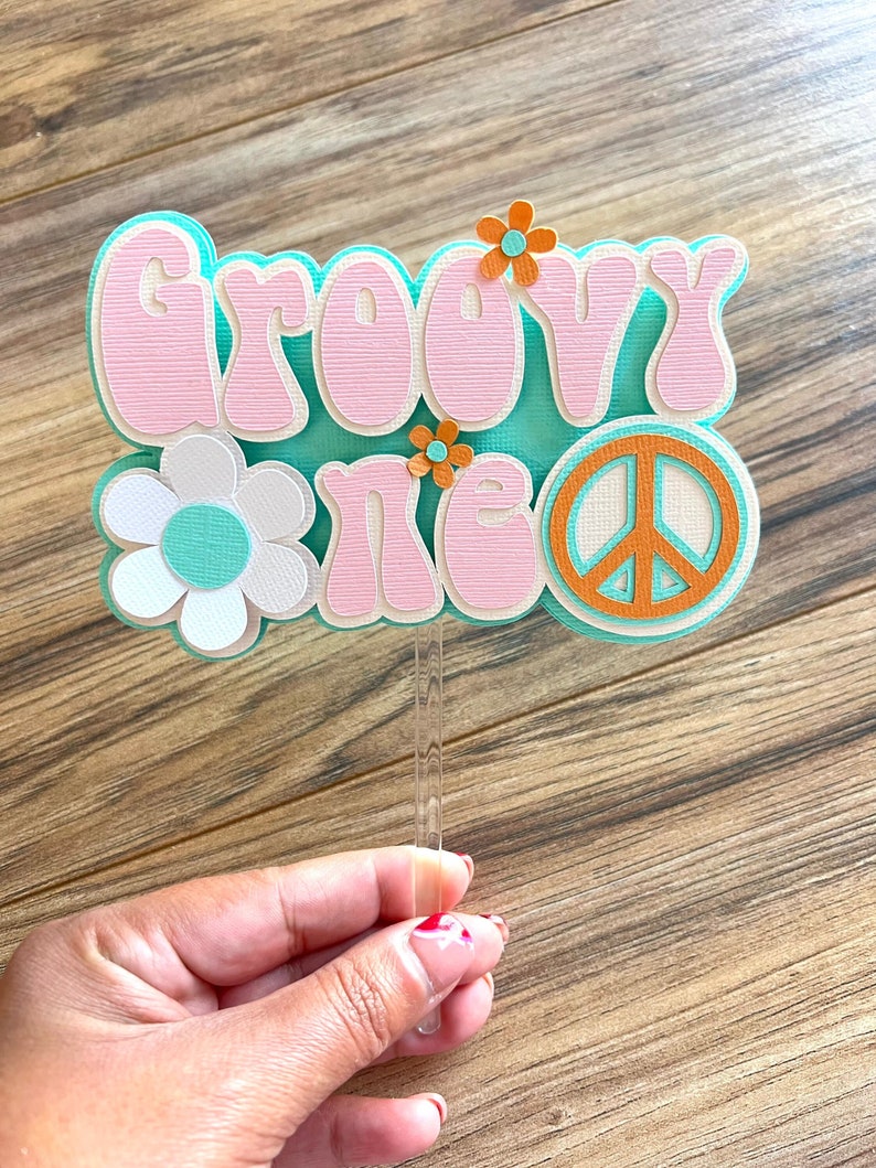 Groovy One Cake Topper / First Birthday Cake Topper / Groovy - Etsy