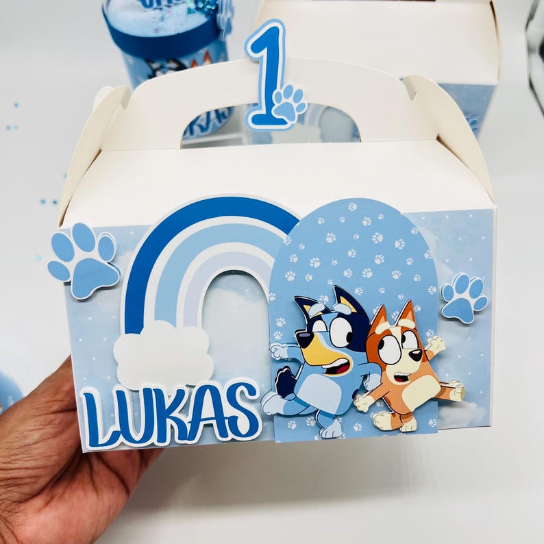 Bluey Birthday Gable Box: Personalized Bluey Party Favor - Etsy