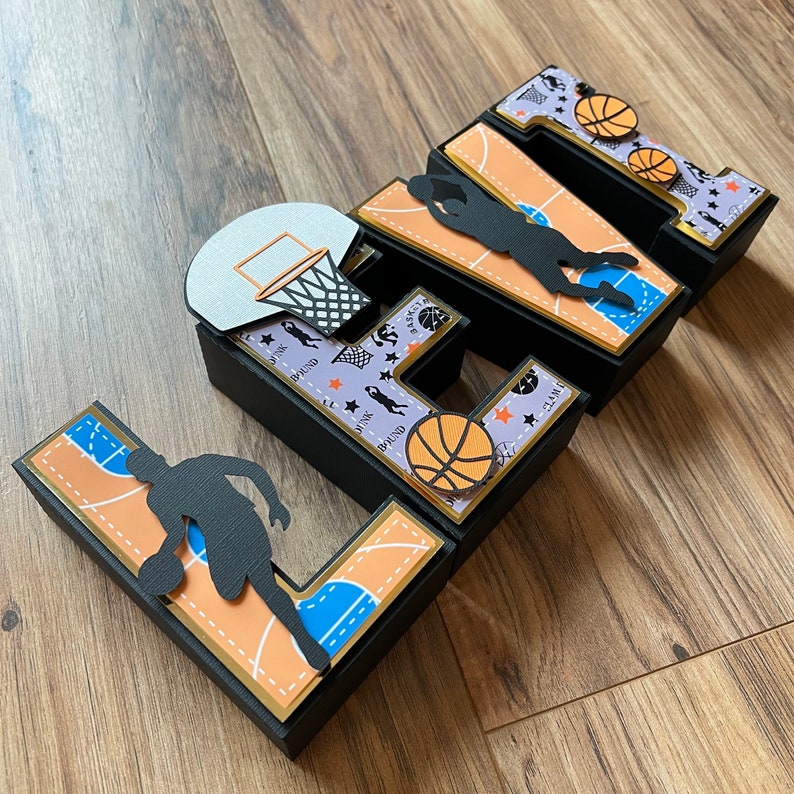 Basketball 3D Letters / Basketball Party Decorations / - Etsy