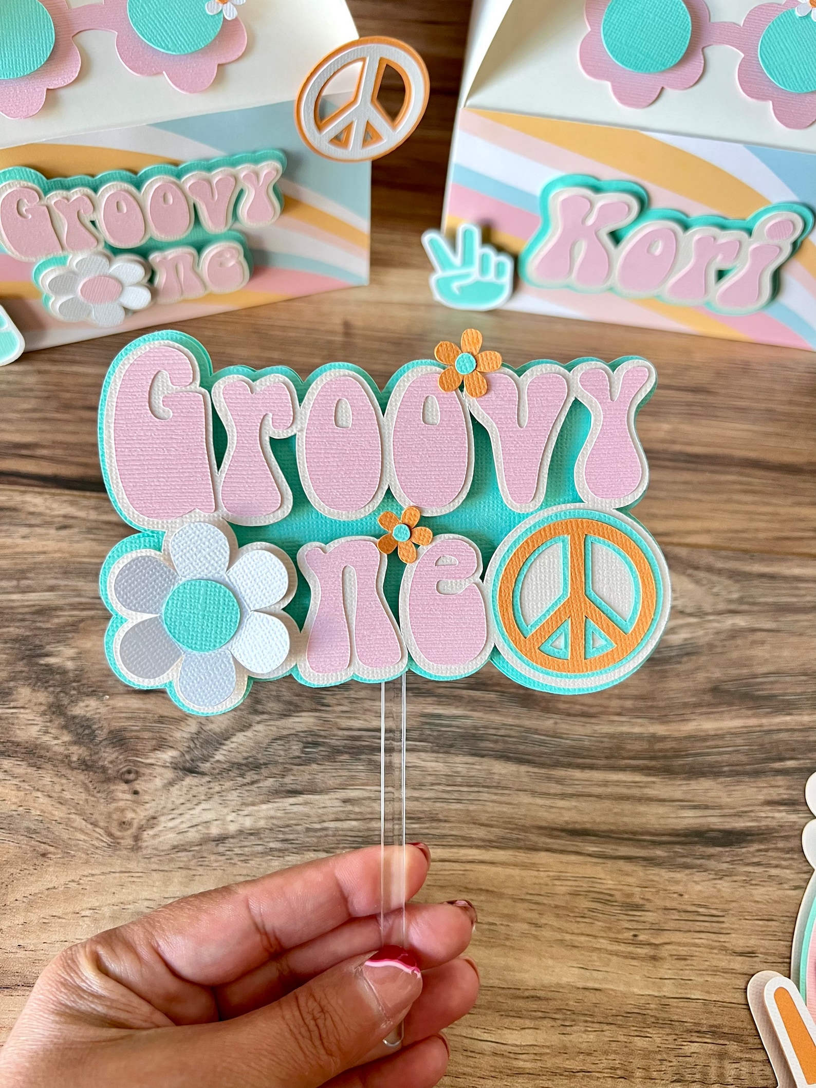 Groovy One Cake Topper / First Birthday Cake Topper / Groovy - Etsy