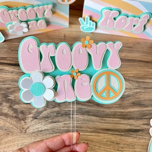 Groovy One Cake Topper / First Birthday Cake Topper / Groovy Birthday ...
