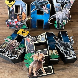 Jurassic Park 3D Letters / Jurassic Park Party Decorations / Jurassic ...