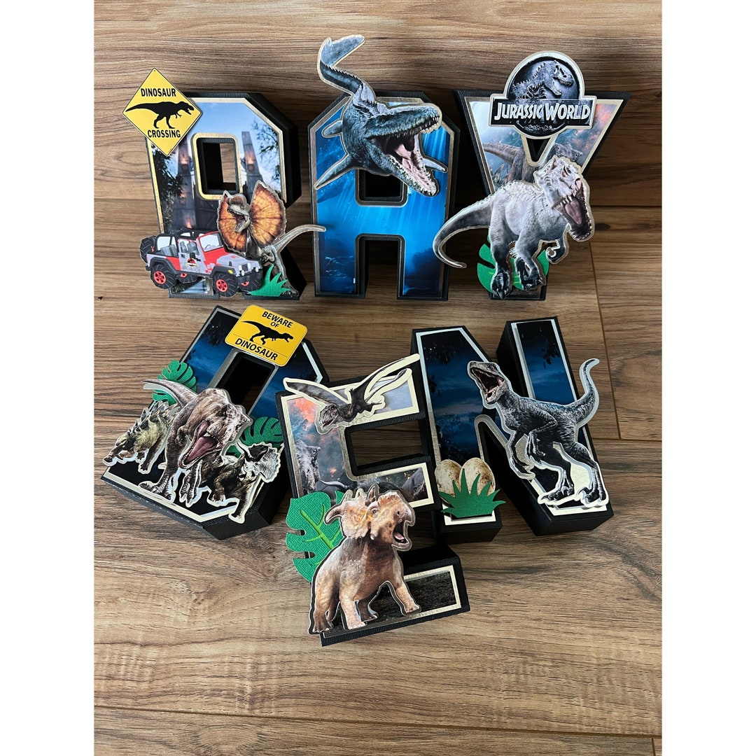 Jurassic Park 3D Letters / Jurassic Park Party Decorations / Jurassic ...