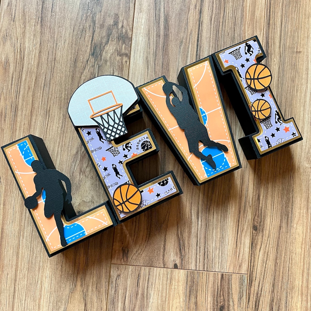 Basketball 3D Letters / Basketball Party Decorations / Basketball ...