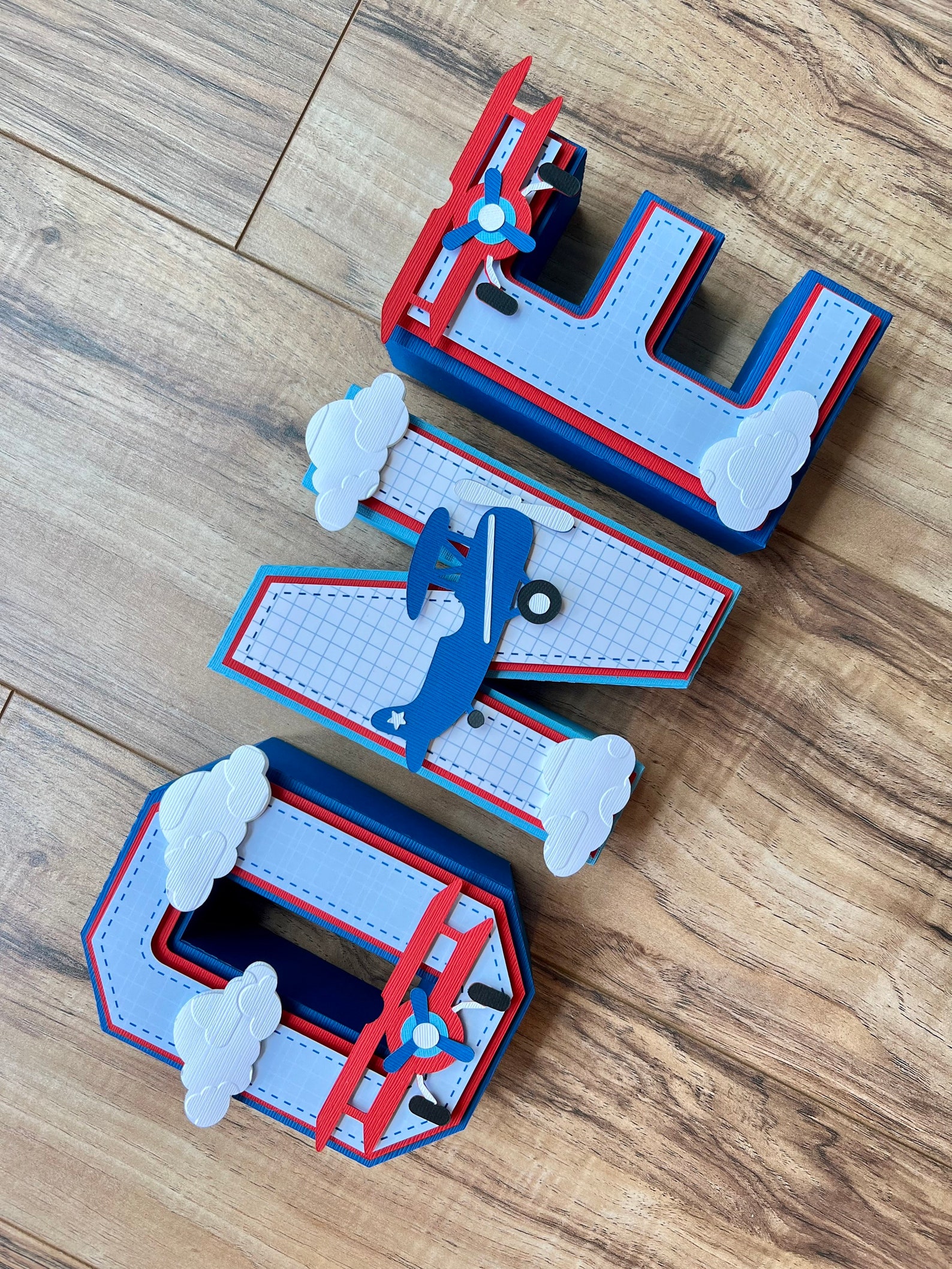 Airplane 3D Letters / Vintage Airplane 3D Letters / Airplane - Etsy