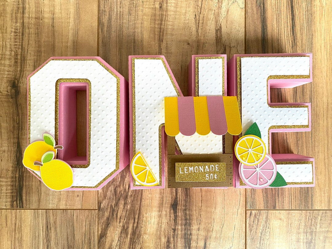 Pink Lemonade 3D Letters / Pink Lemonade Party Decorations / Pink ...