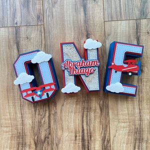 Airplane 3D Letters / Vintage Airplane 3D Letters / Airplane Party ...