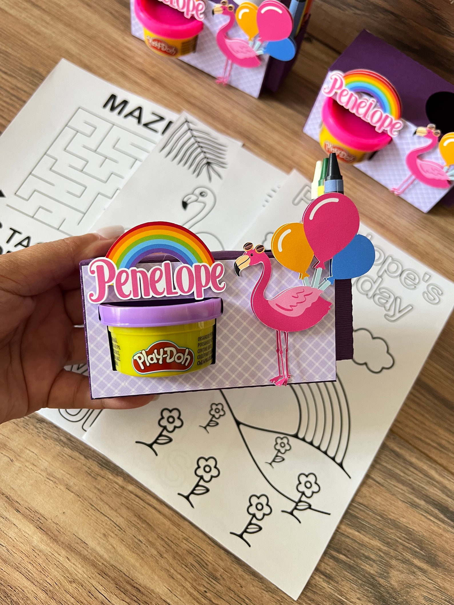 Flamingo Play-doh Box / Flamingo Coloring Box / Flamingo Decoration ...