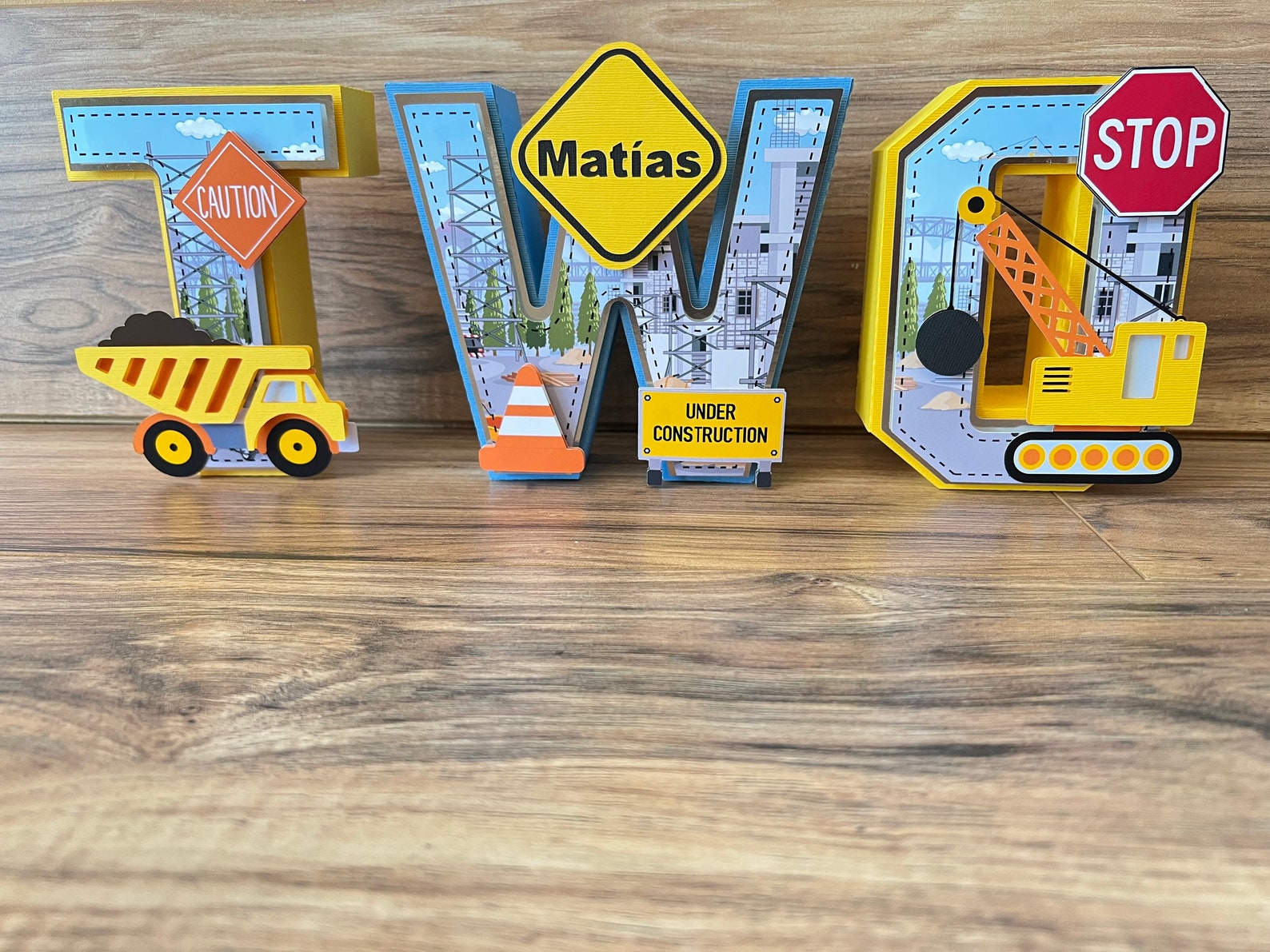 Construction 3D Letters / Construction Party Decorations / - Etsy