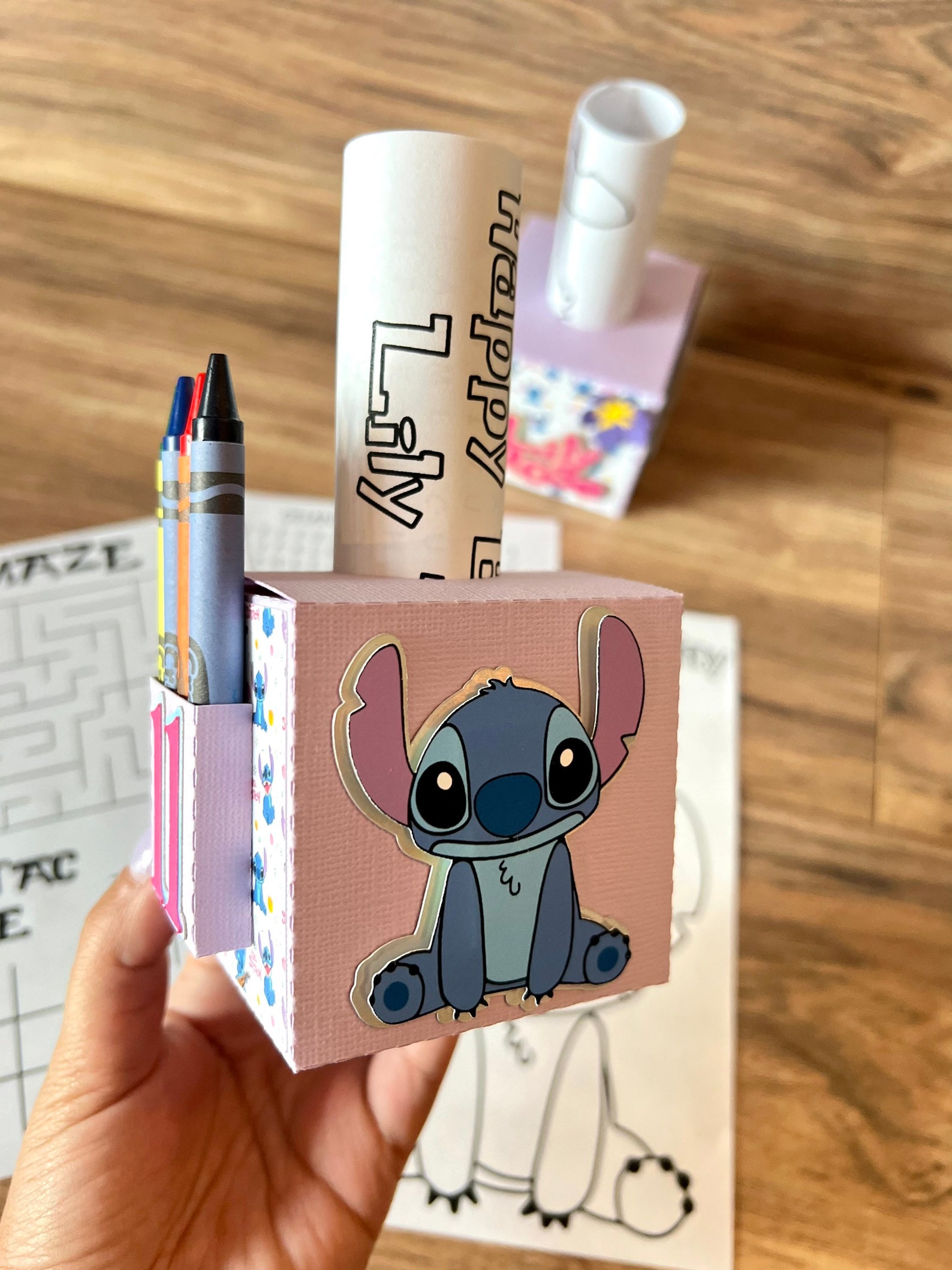 Stitch Coloring Box / Stitch Birthday Decoration / Stitch - Etsy