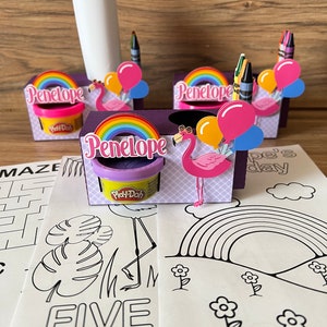 Flamingo Play-doh Box / Flamingo Coloring Box / Flamingo Decoration ...