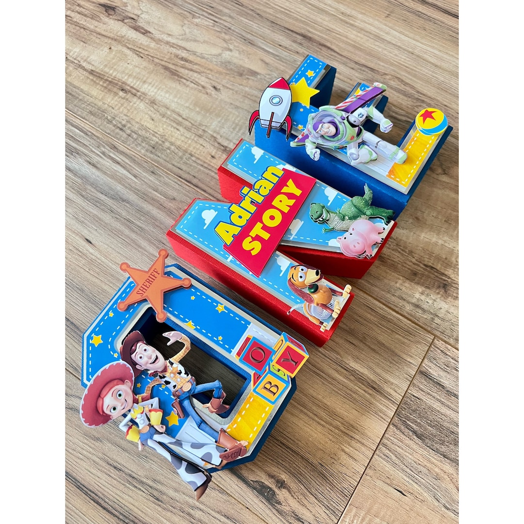 Toy Story 3D Birthday Letters, Woody & Buzz Party Decor - Etsy
