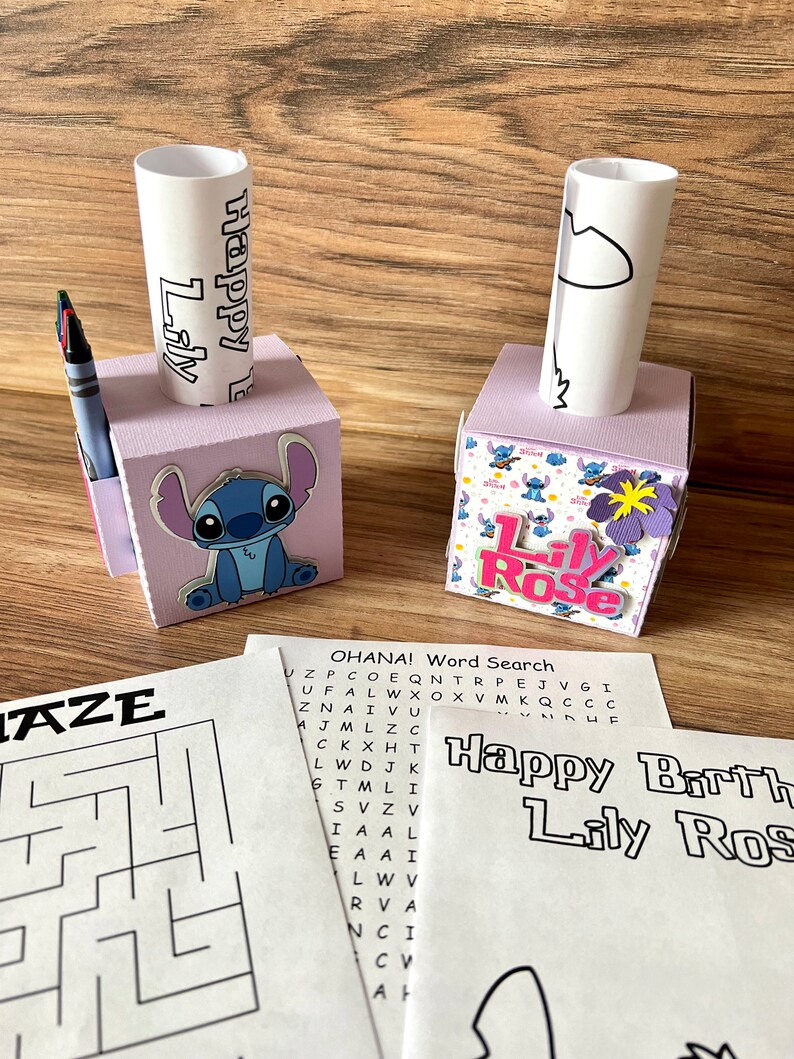 Stitch Coloring Box / Stitch Birthday Decoration / Stitch - Etsy