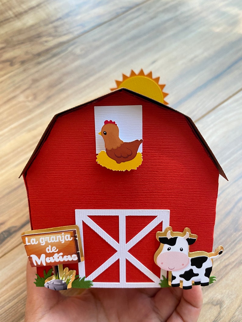Red Barn Favor Box / La Granja De Zenon / Farm Party Decor / - Etsy