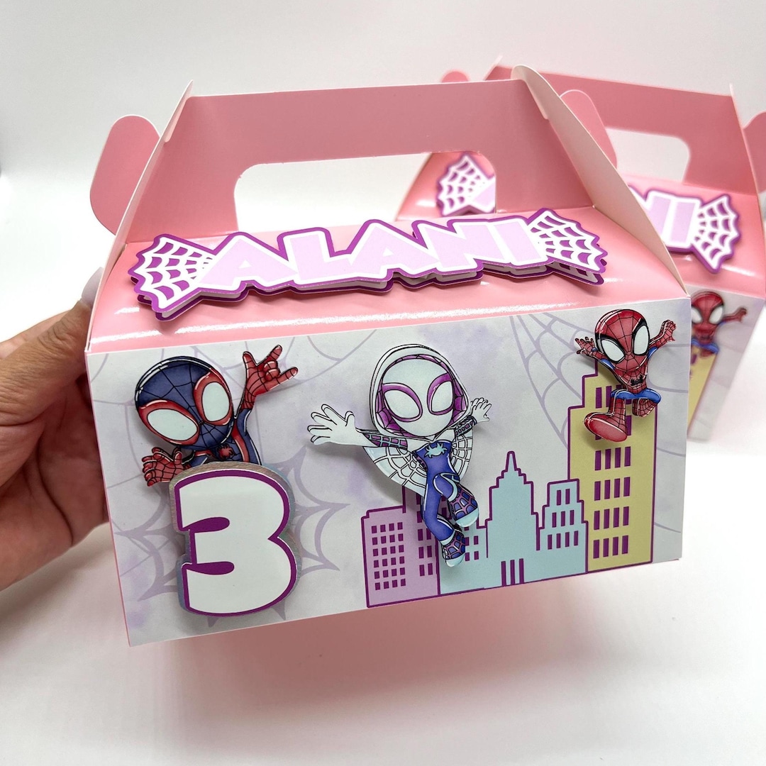 Ghost Spider Party Gable Box, Spidey Birthday Favor (empty) - Etsy