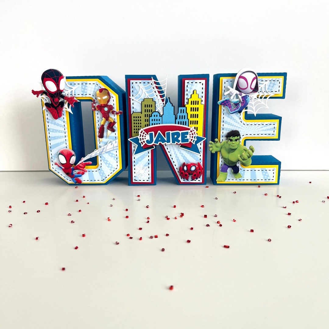 Spidey and His Amazing Friends 3D Letters / Spidey Party Decorations ...