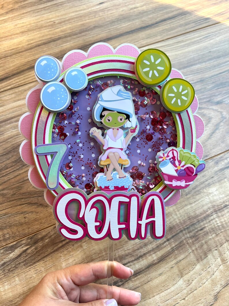 Girl Spa Party Cake Topper Spa Party Cake Topper Girl Spa - Etsy