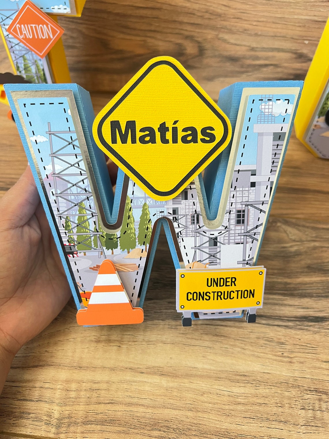 Construction 3D Letters / Construction Party Decorations / - Etsy