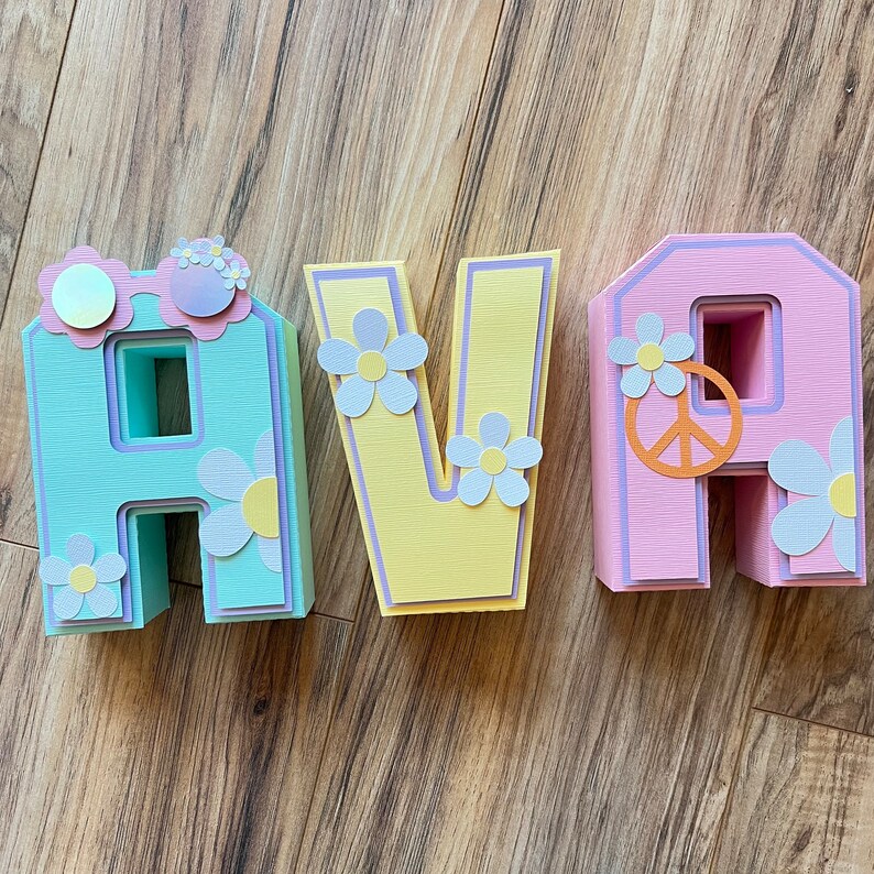 Groovy 3D Letters Groovy Girl Birthday Groovy Party - Etsy