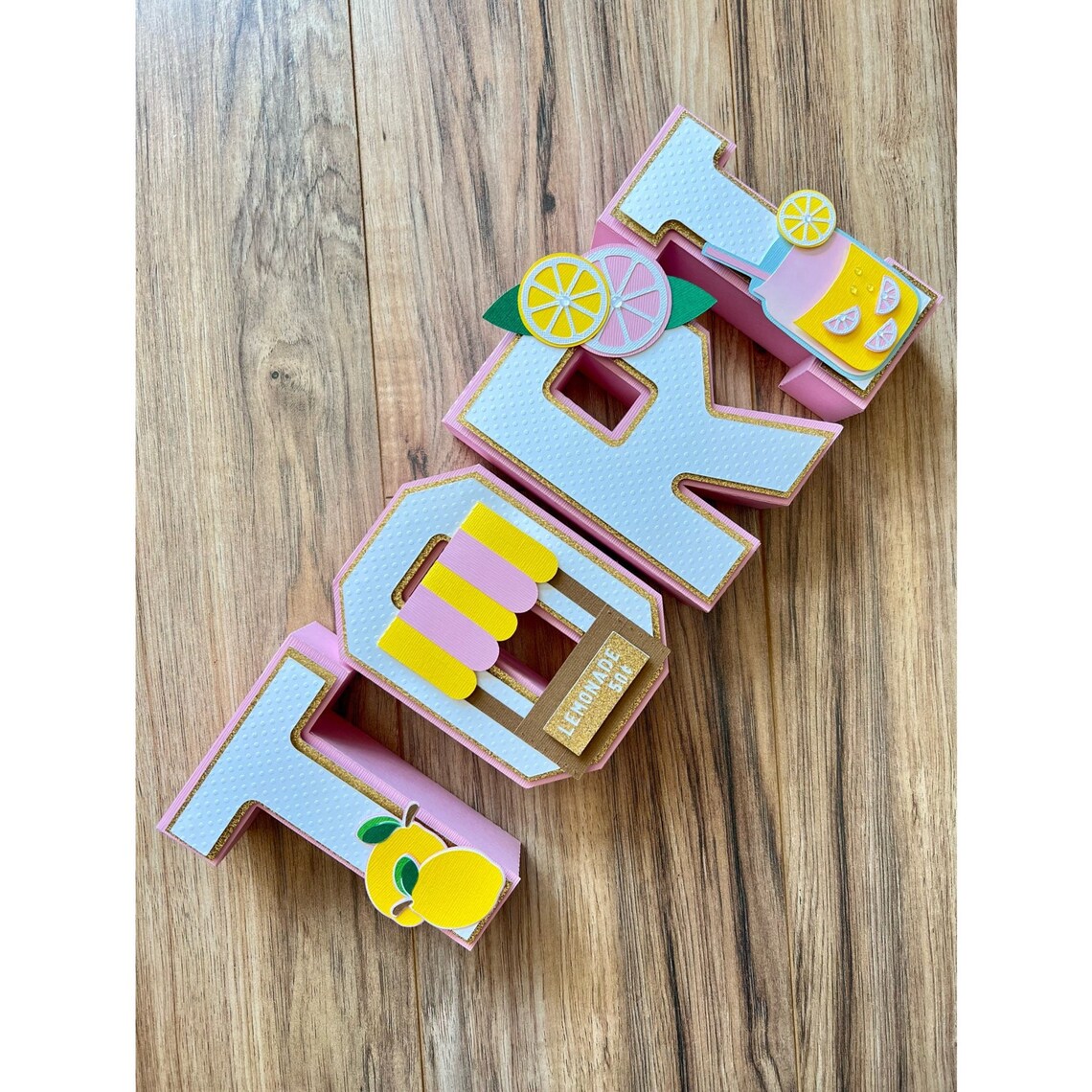Pink Lemonade 3D Letters / Pink Lemonade Party Decorations / - Etsy