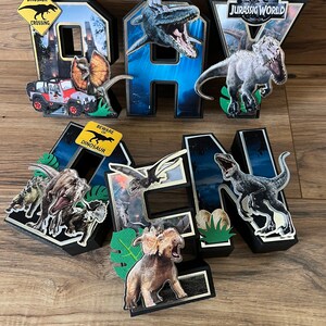Jurassic Park 3D Letters / Jurassic Park Party Decorations / Jurassic ...