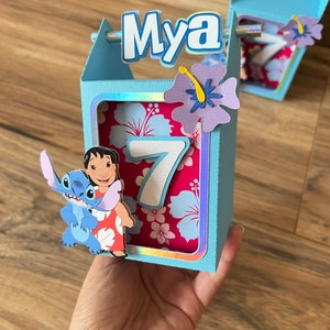 Lilo & Stitch Party Favor Box, Personalized Birthday Decoration - Etsy