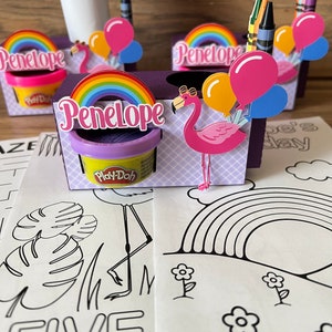 Flamingo Play-doh Box / Flamingo Coloring Box / Flamingo Decoration ...