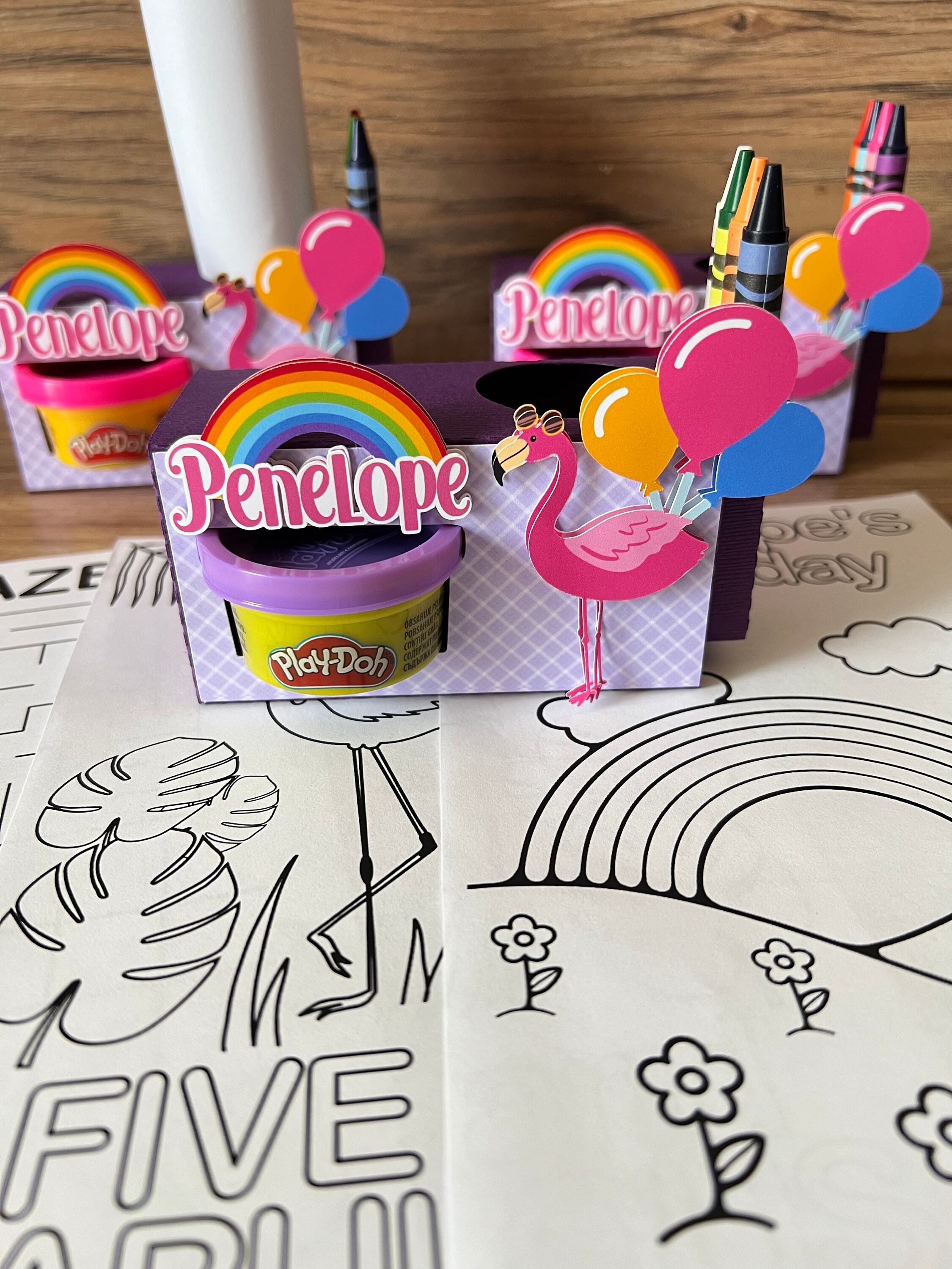 Flamingo Play-doh Box / Flamingo Coloring Box / Flamingo Decoration ...