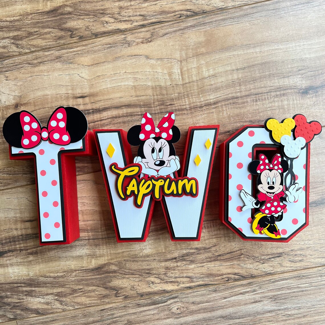 Minnie Mouse 3D Letters / Minnie Mouse Party Decorations / | Etsy