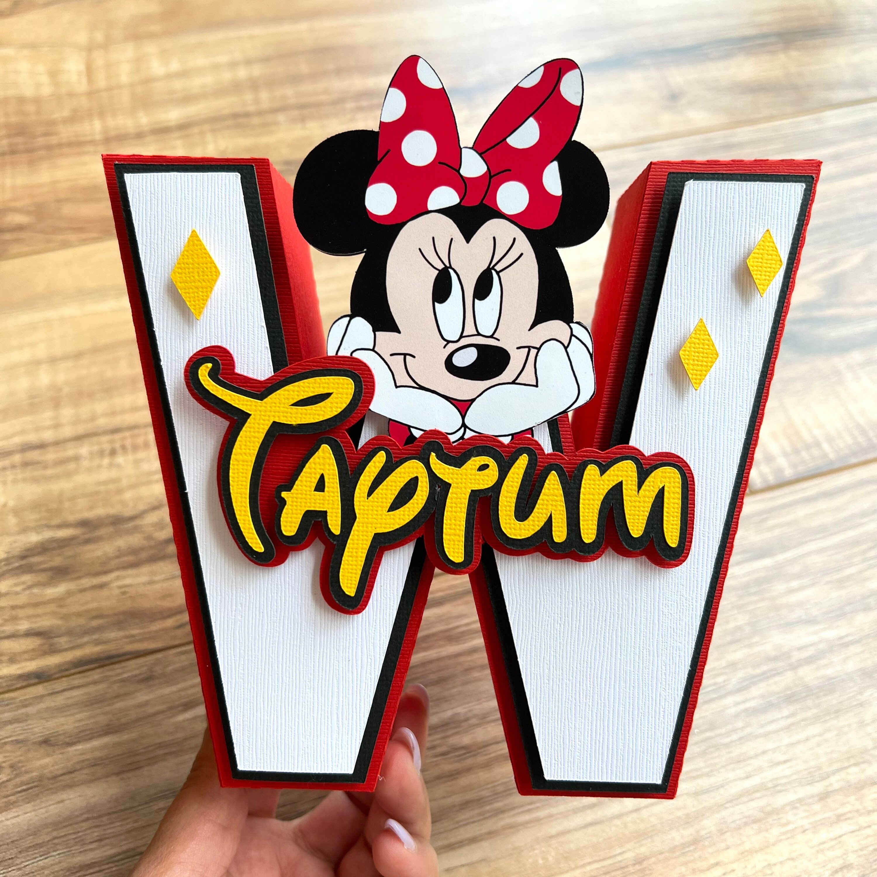 Minnie Mouse 3D Letters / Minnie Mouse Party Decorations / | Etsy