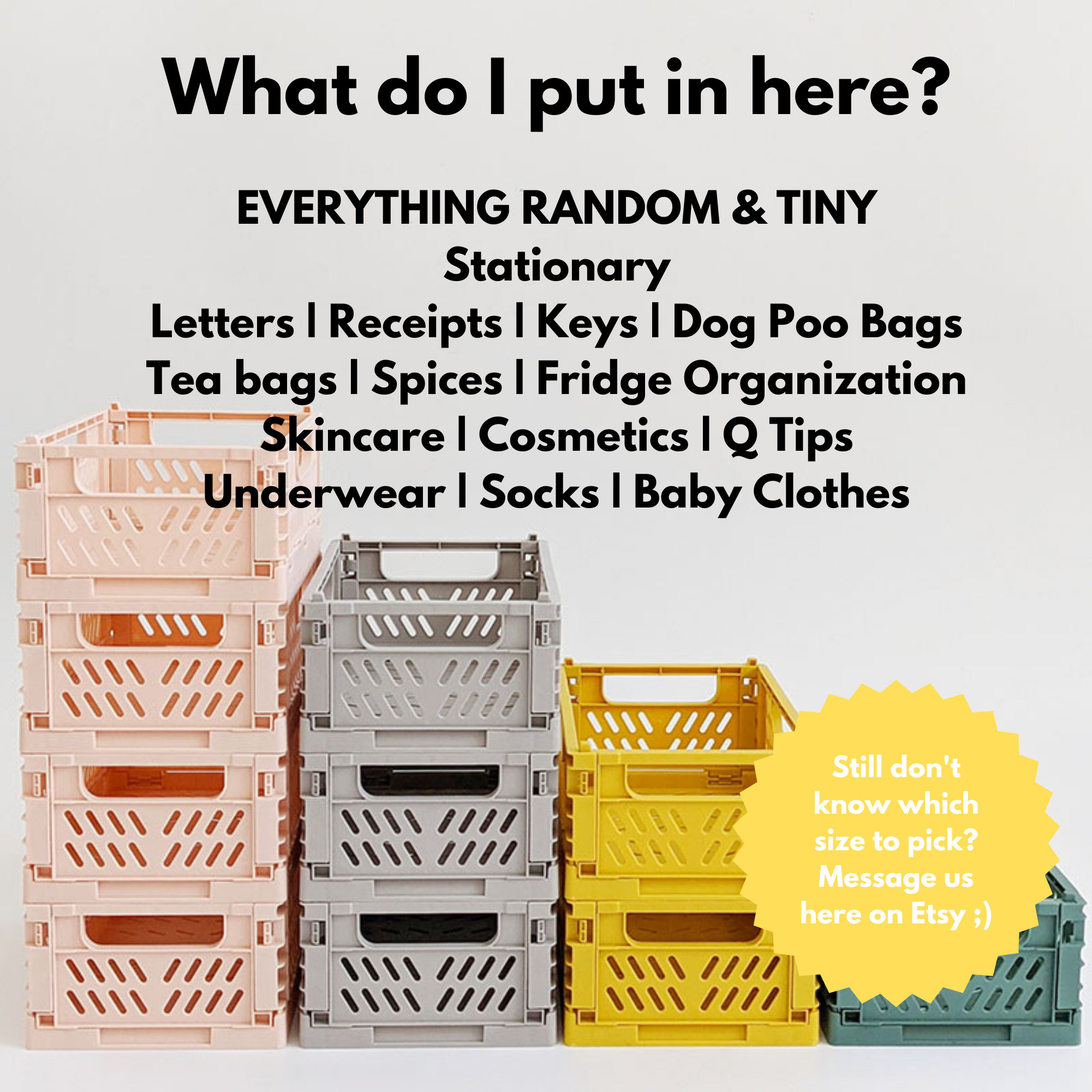 SMALL Color Storage Crate Set of 4 Pastel Foldable - Etsy Canada