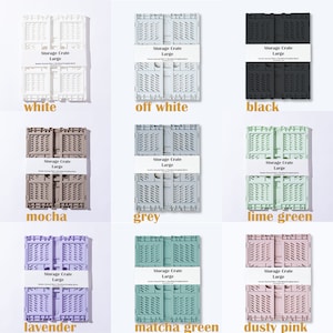 Foldable Pastel Color Storage Crate | 3 Packs | Collapsible Stackable ...