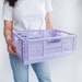 Foldable Pastel Color Storage Crate 3 Packs Collapsible Stackable ...