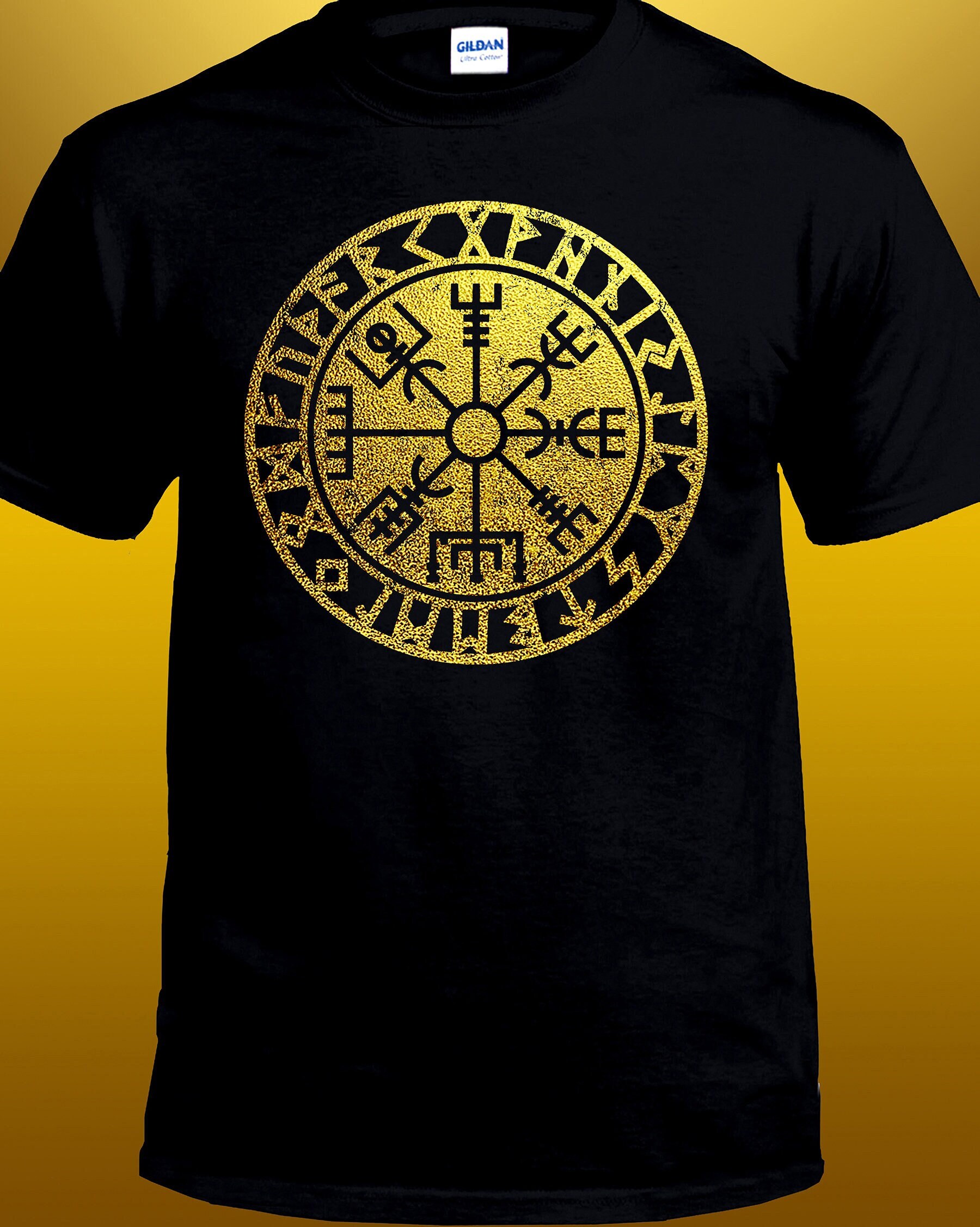 Golden Norse Runes T-shirt - Etsy