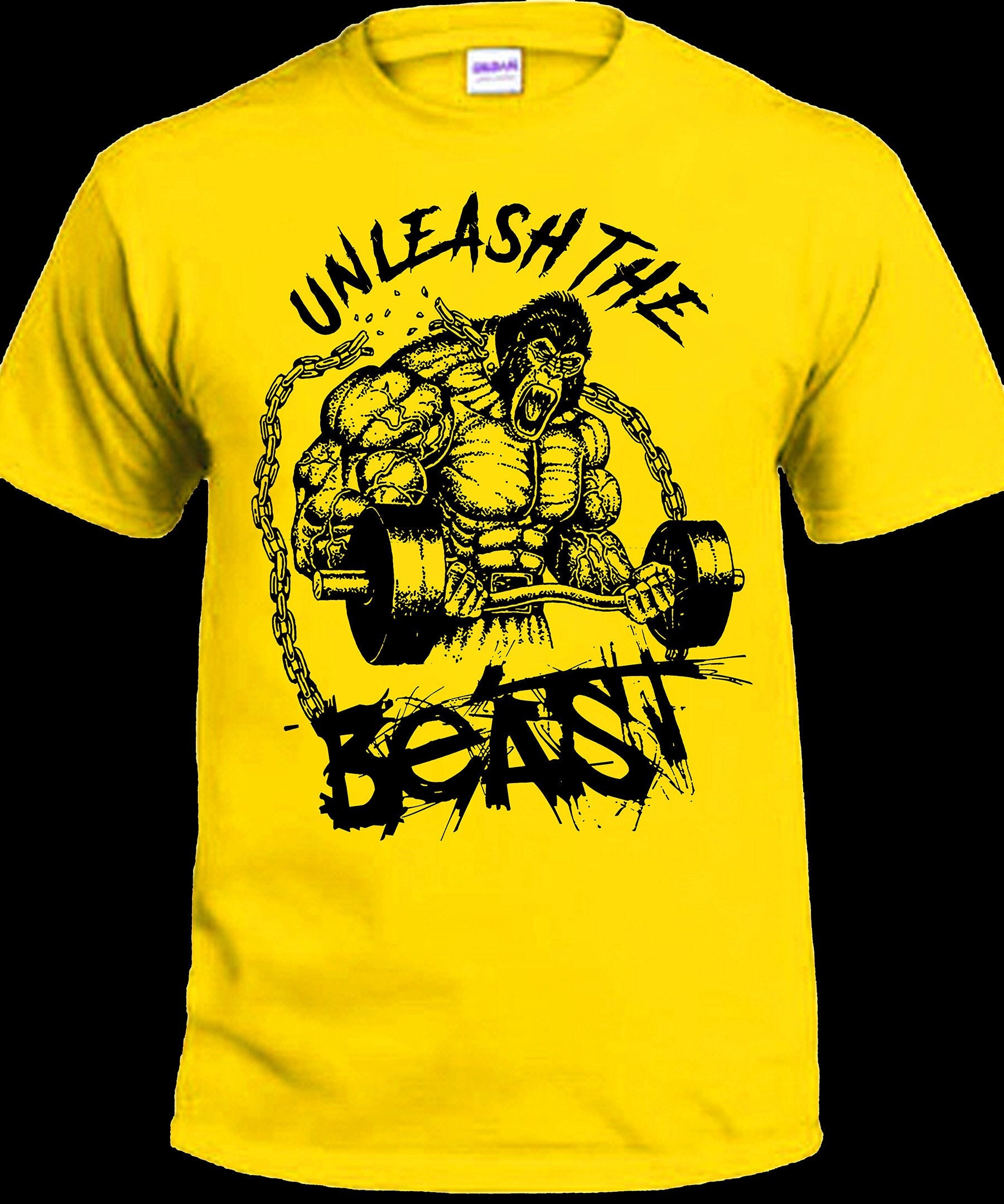 Gorilla Gym Weight Lifting Unleash the Beast Workout Training T-shirt ...