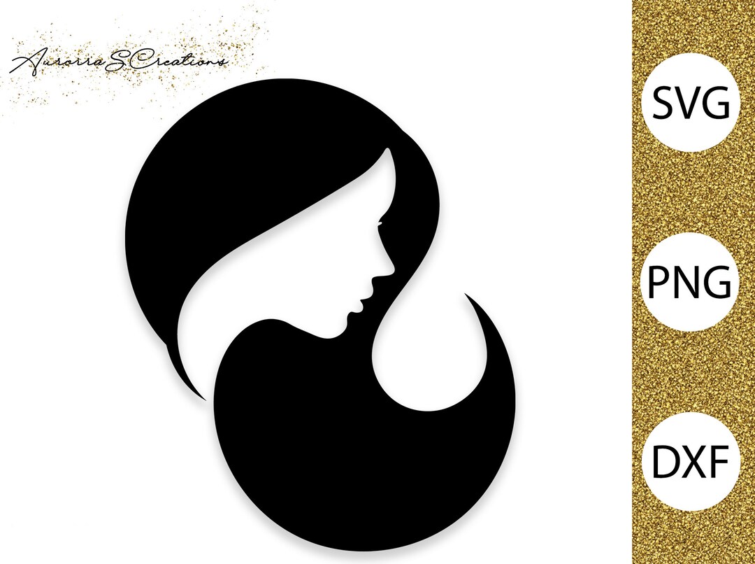 Woman Silhouette SVG, Hair SVG, Beauty SVG, Beauty Care Svg, Woman Head ...