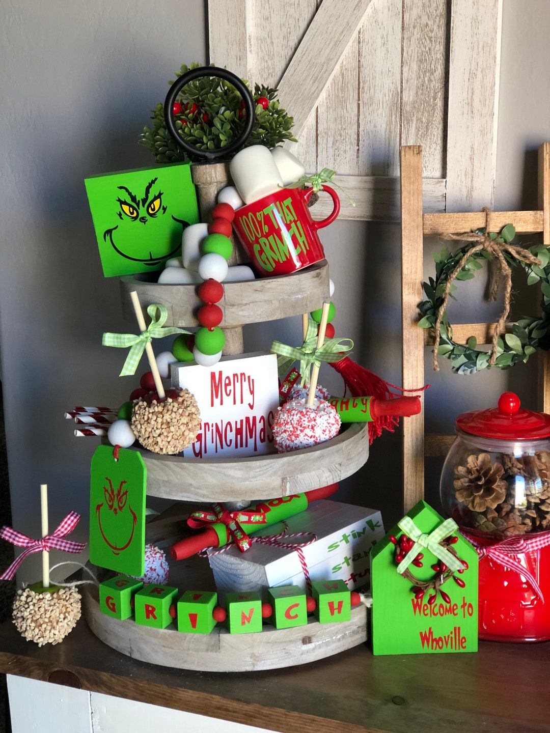Christmas Decor Bundle, Set of 3, Christmas Tiered Tray, Christmas ...