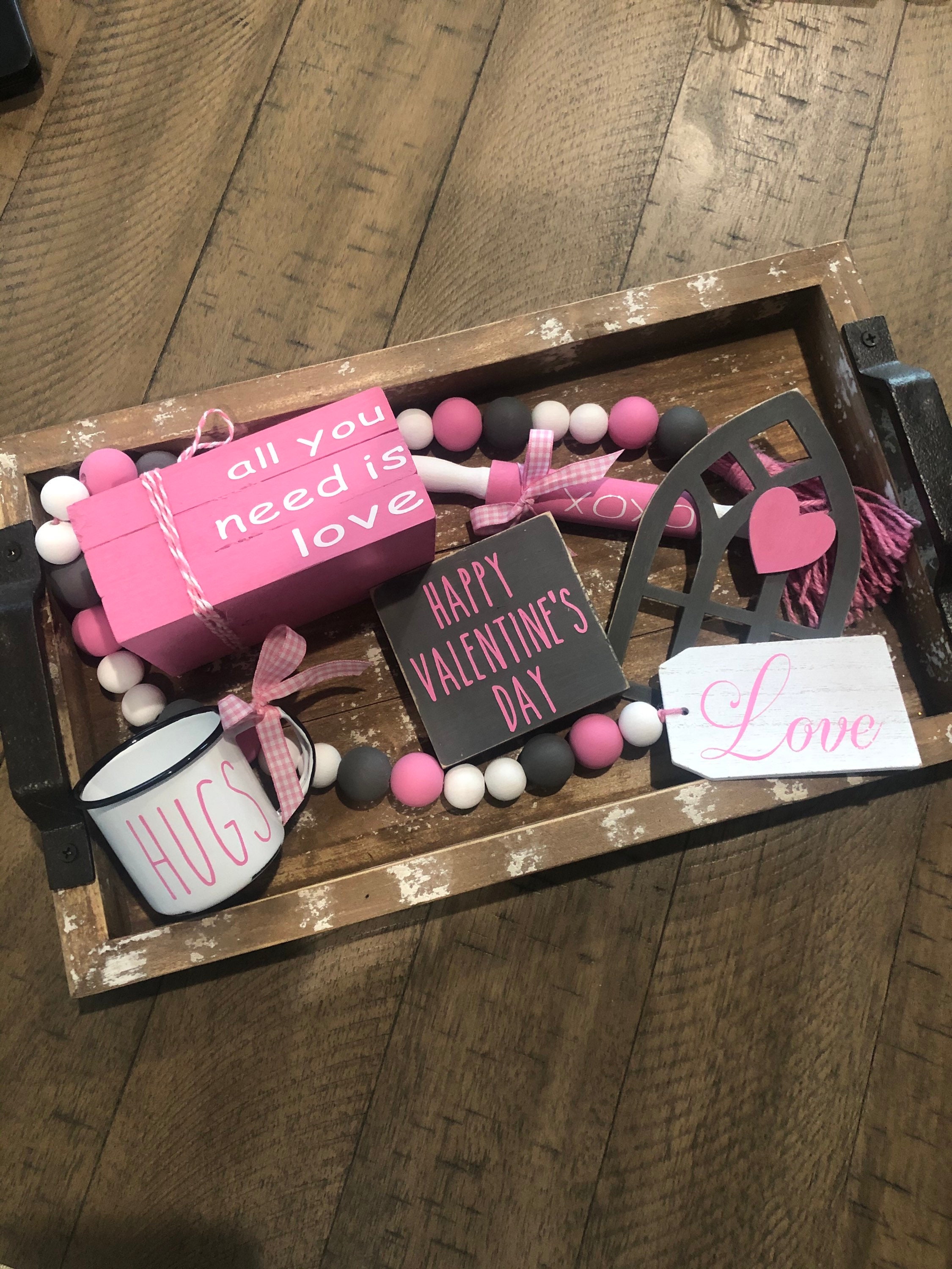 Valentine's Decor Bundle Love Set of 3 Valentine Tiered - Etsy