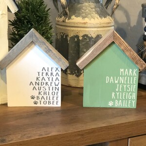 Family Wooden House Sign Rae Dunn Inspired Home Sign - Etsy