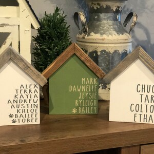 Family Wooden House Sign - Rae Dunn Inspired Home Sign - Farmhouse Sign ...