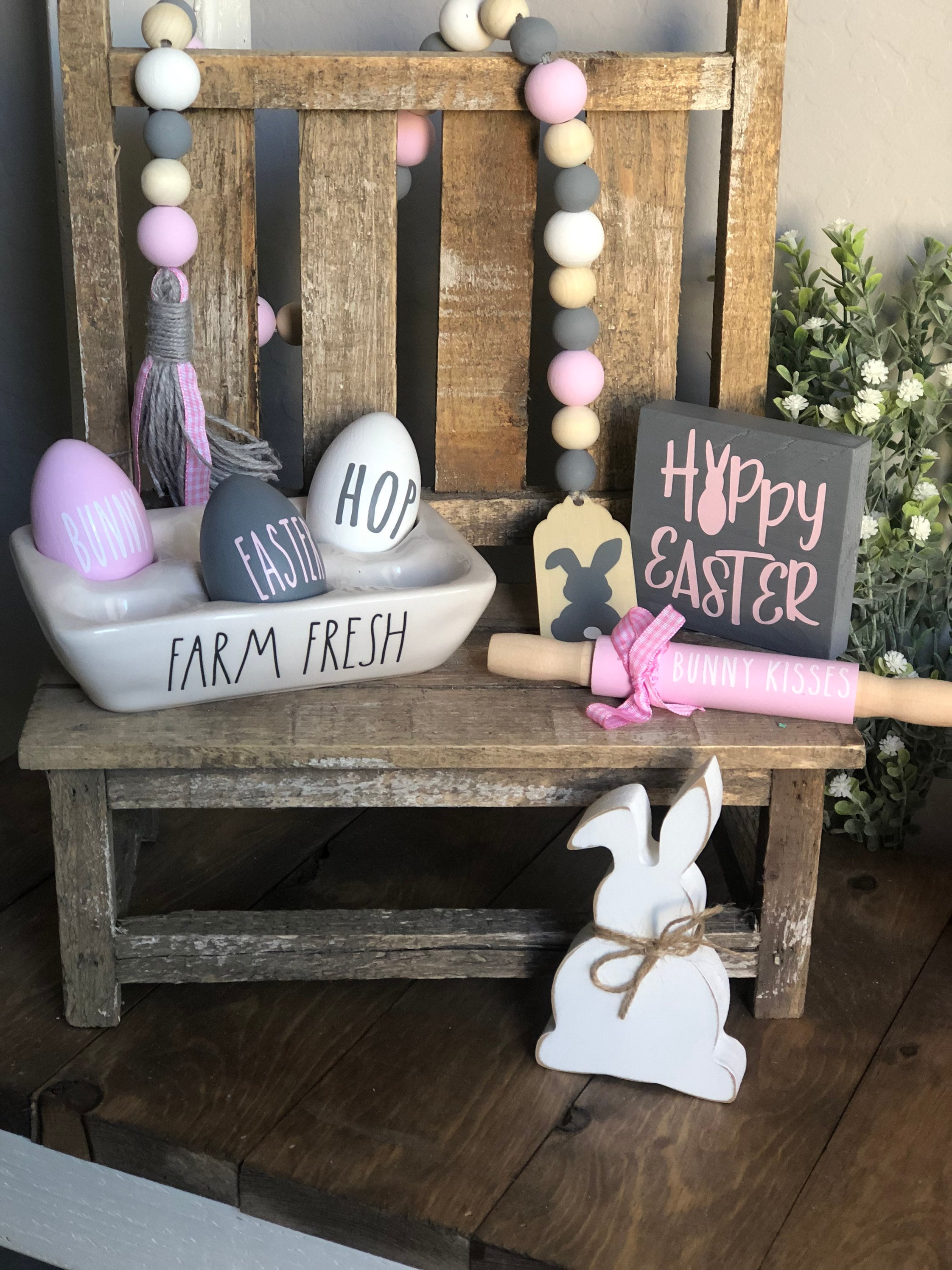 Easter Bunny Decor Bundle Happy Easter Set of 3 Easter | Etsy