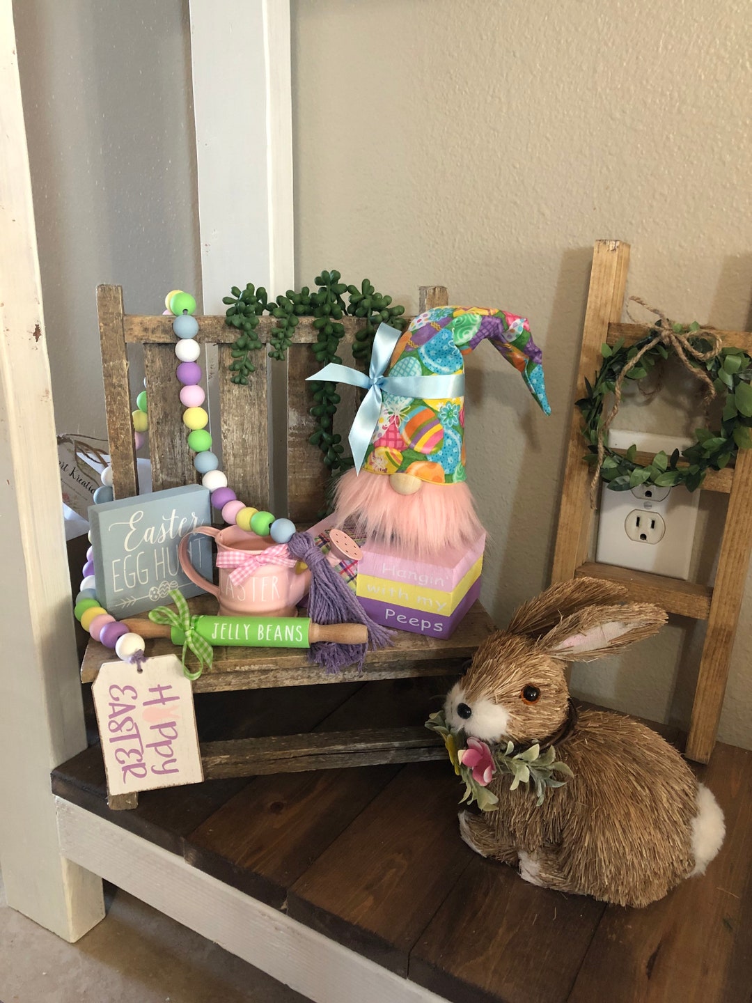 Easter Decor Bundle, Happy Easter, Set of 3, Easter Tiered Tray, Easter ...